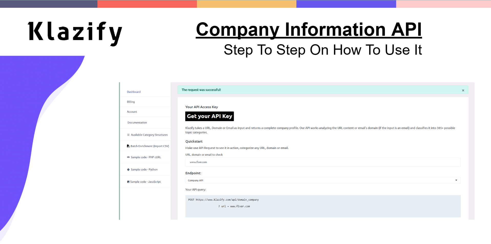 Company Information API: Step To Step On How To Use It - Klazify